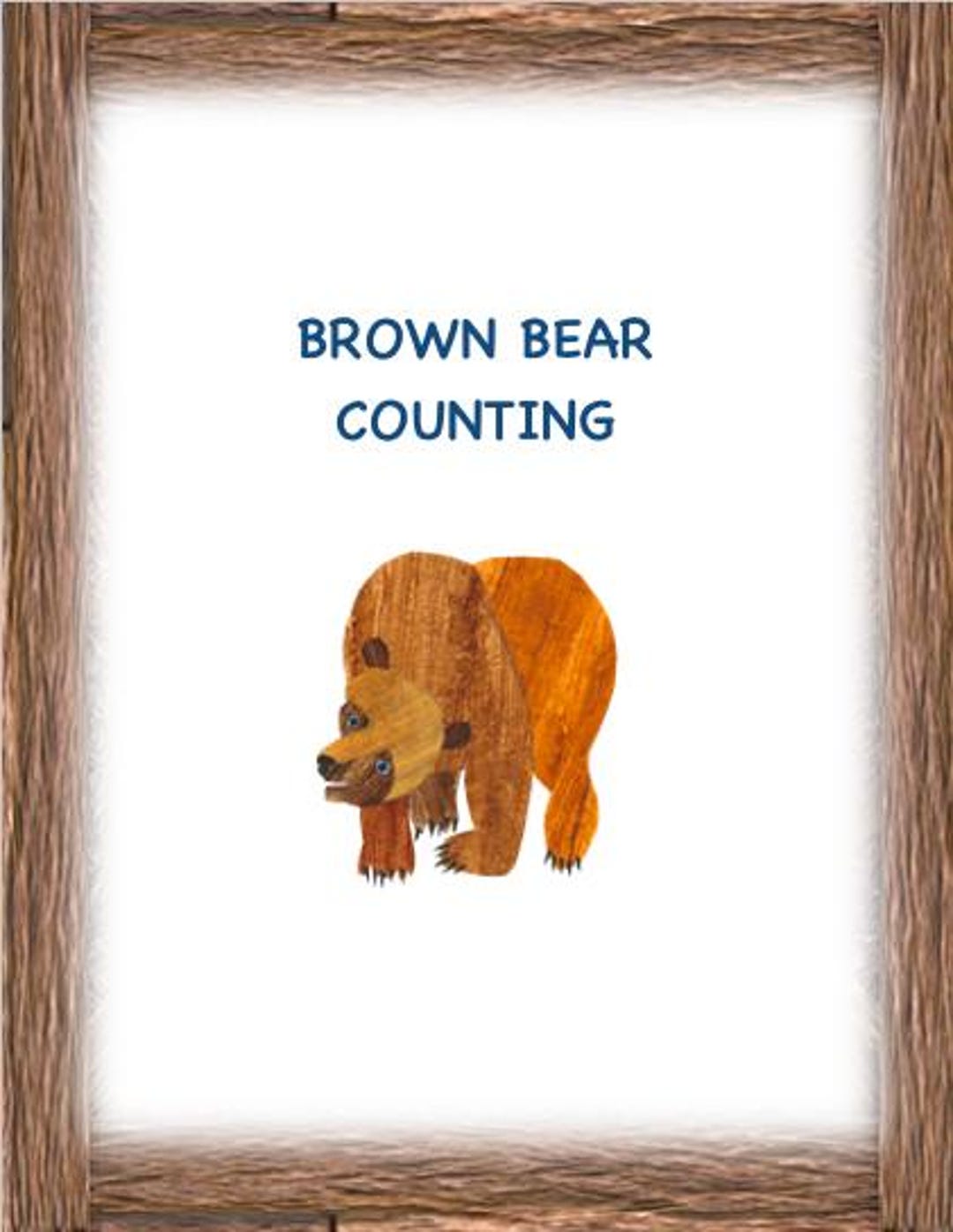 Brown Bear Counting - Etsy