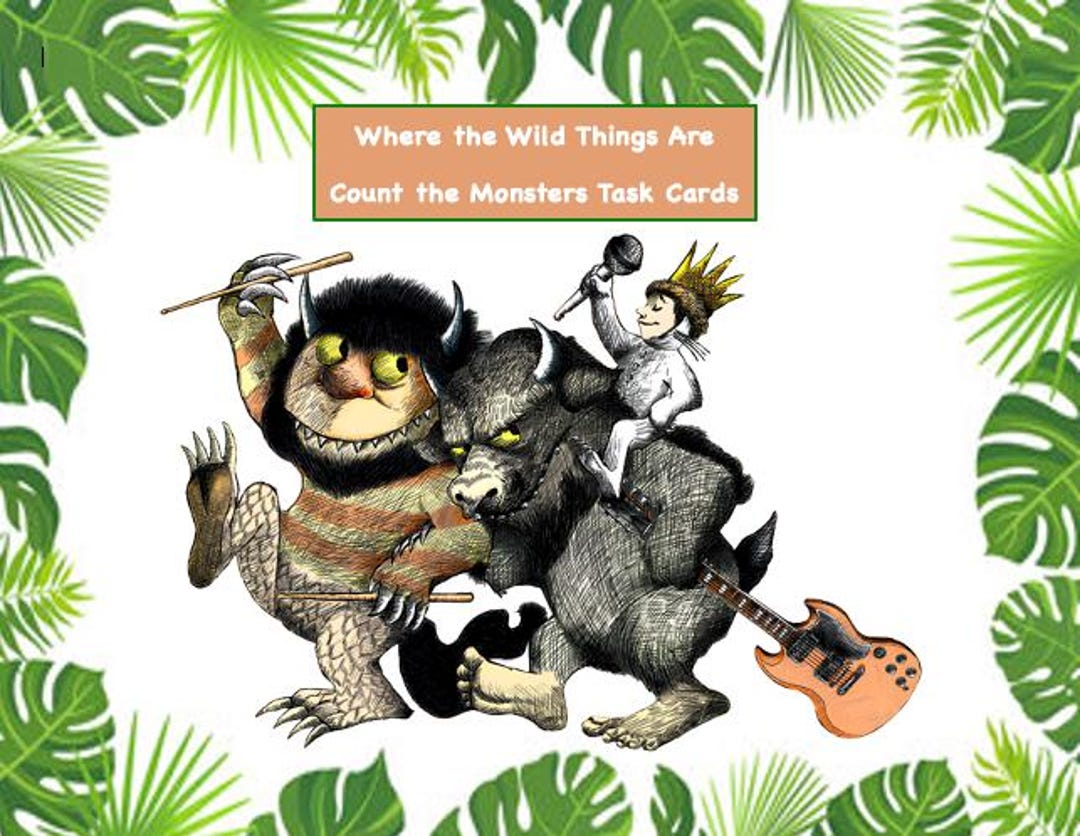 Where the Wild Things Are Count the Monsters Task Cards - Etsy