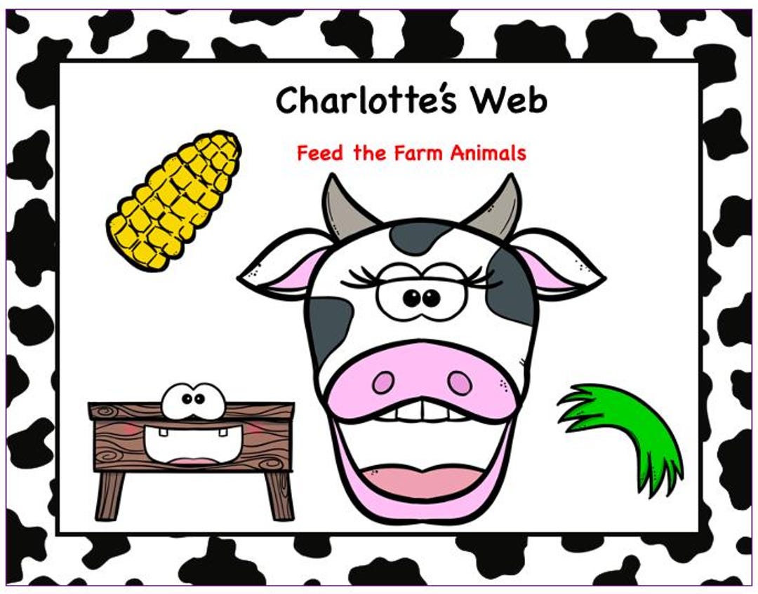 Charlotte's Web Feed the Farm Animals Task Cards - Etsy