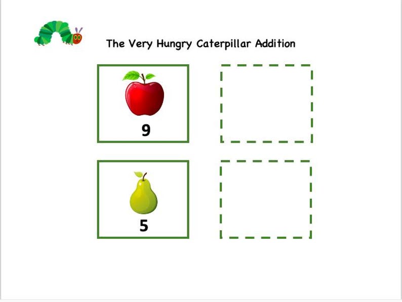 The Very Hungry Caterpillar Subtraction - Etsy