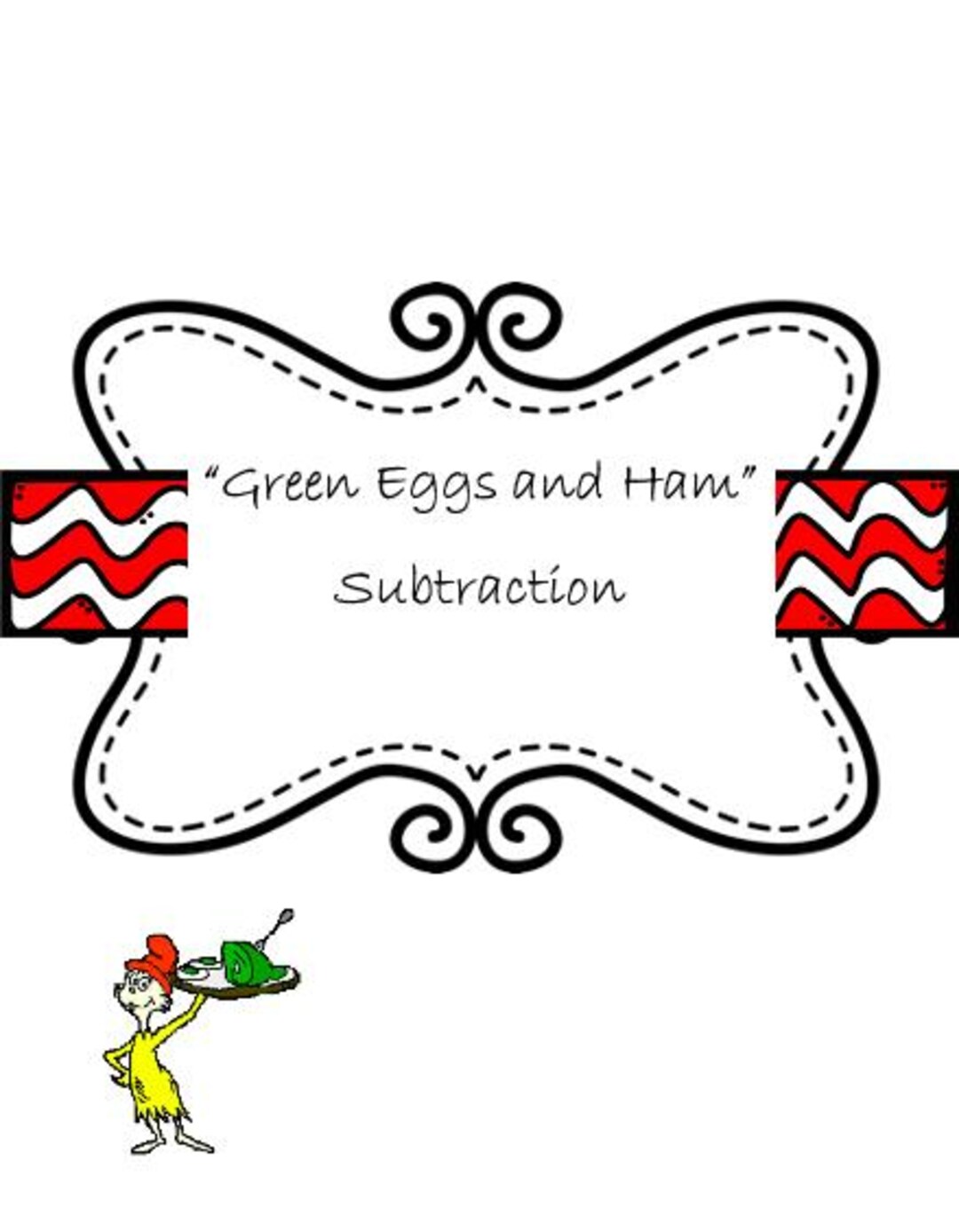 Green Eggs and Ham Subtraction - Etsy