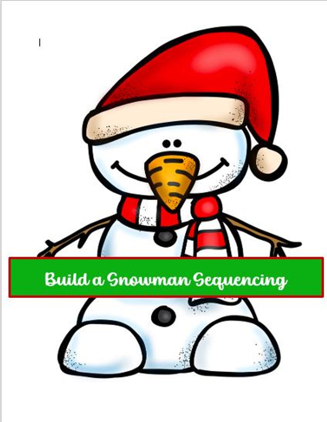 Build a Winter Snowman Sequencing - Etsy