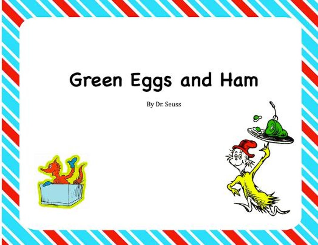 Green Eggs and Ham Interactive Adapted Book - Etsy
