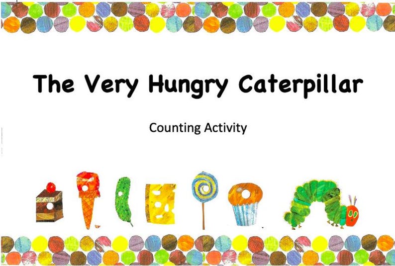 The Very Hungry Caterpillar Counting Activity - Etsy