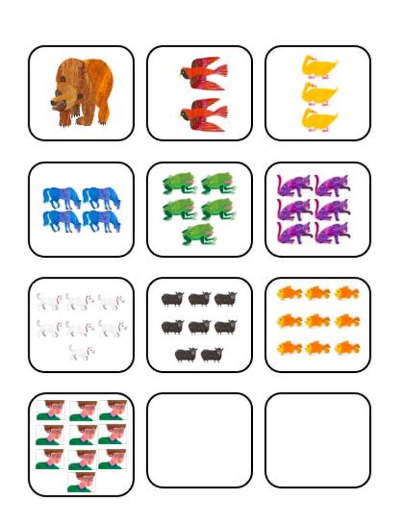 Brown Bear Counting - Etsy