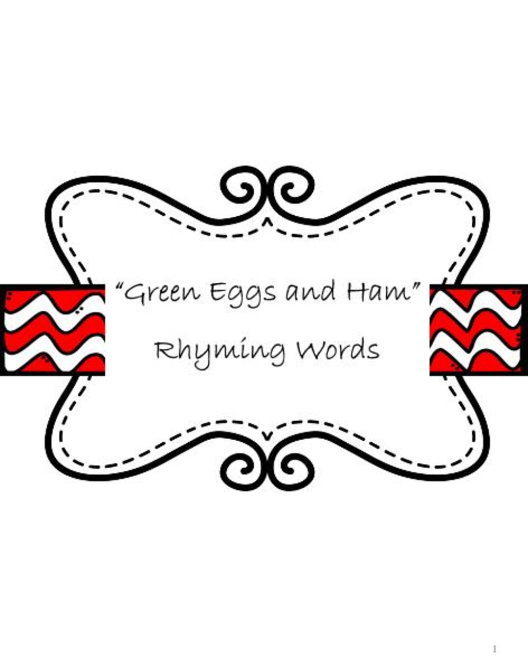 Green Eggs and Ham Rhyming Words - Etsy