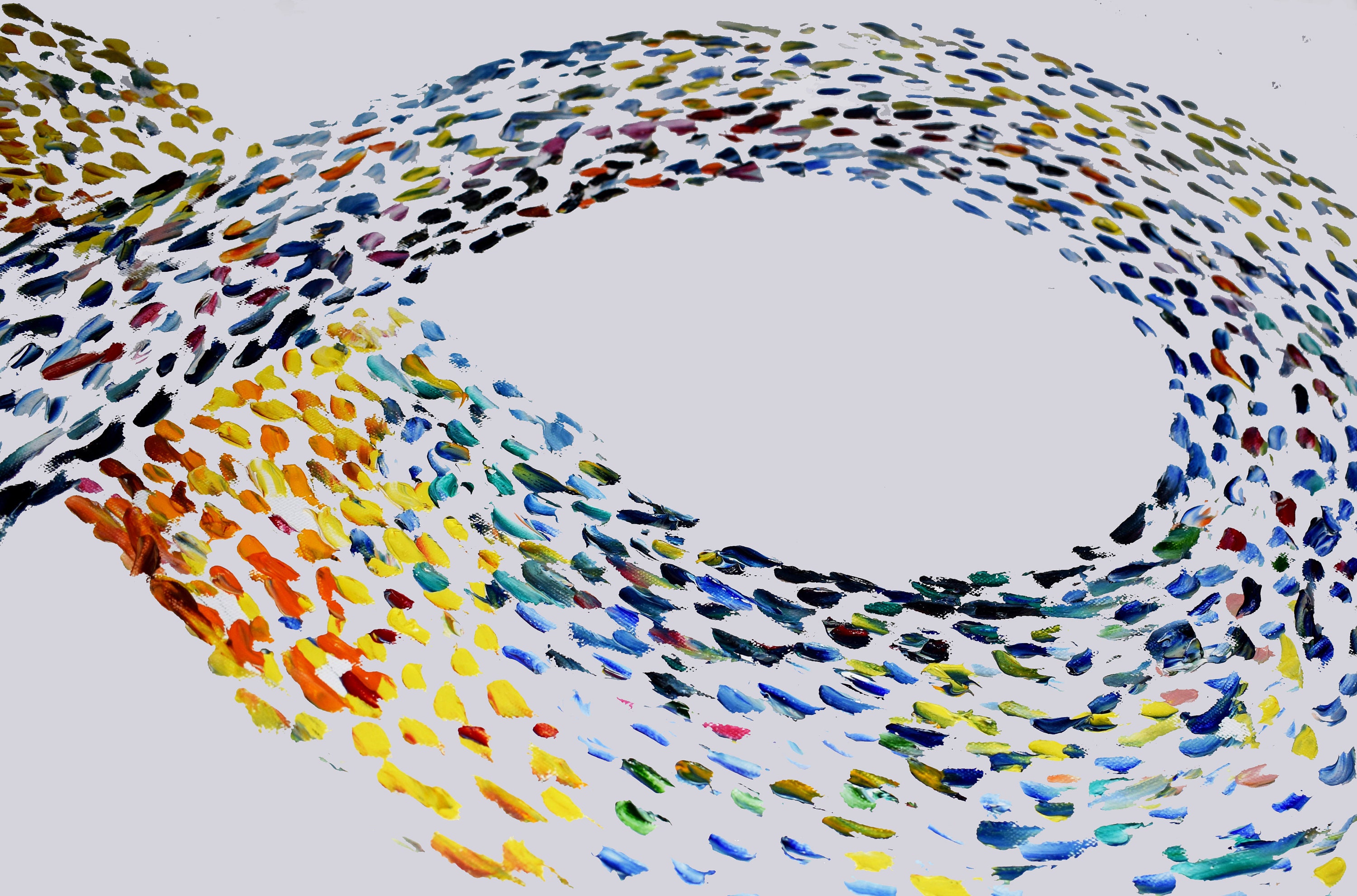 Original Extra Large Infinity Symbol , Oil Painting on Canvas, Feng ...