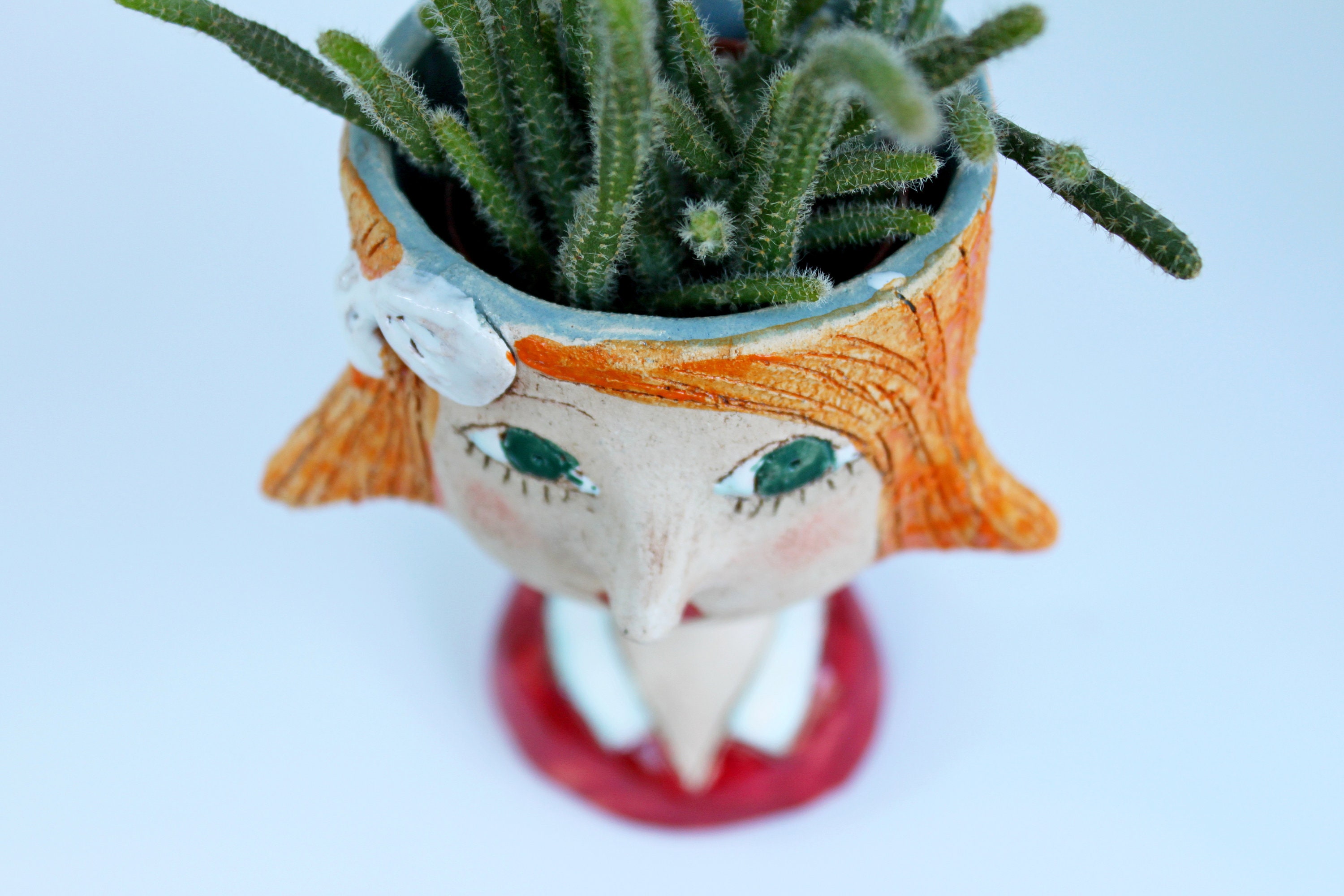 Retro Lady Face Planter Pot Head Shaped Succulent Mini - Etsy
