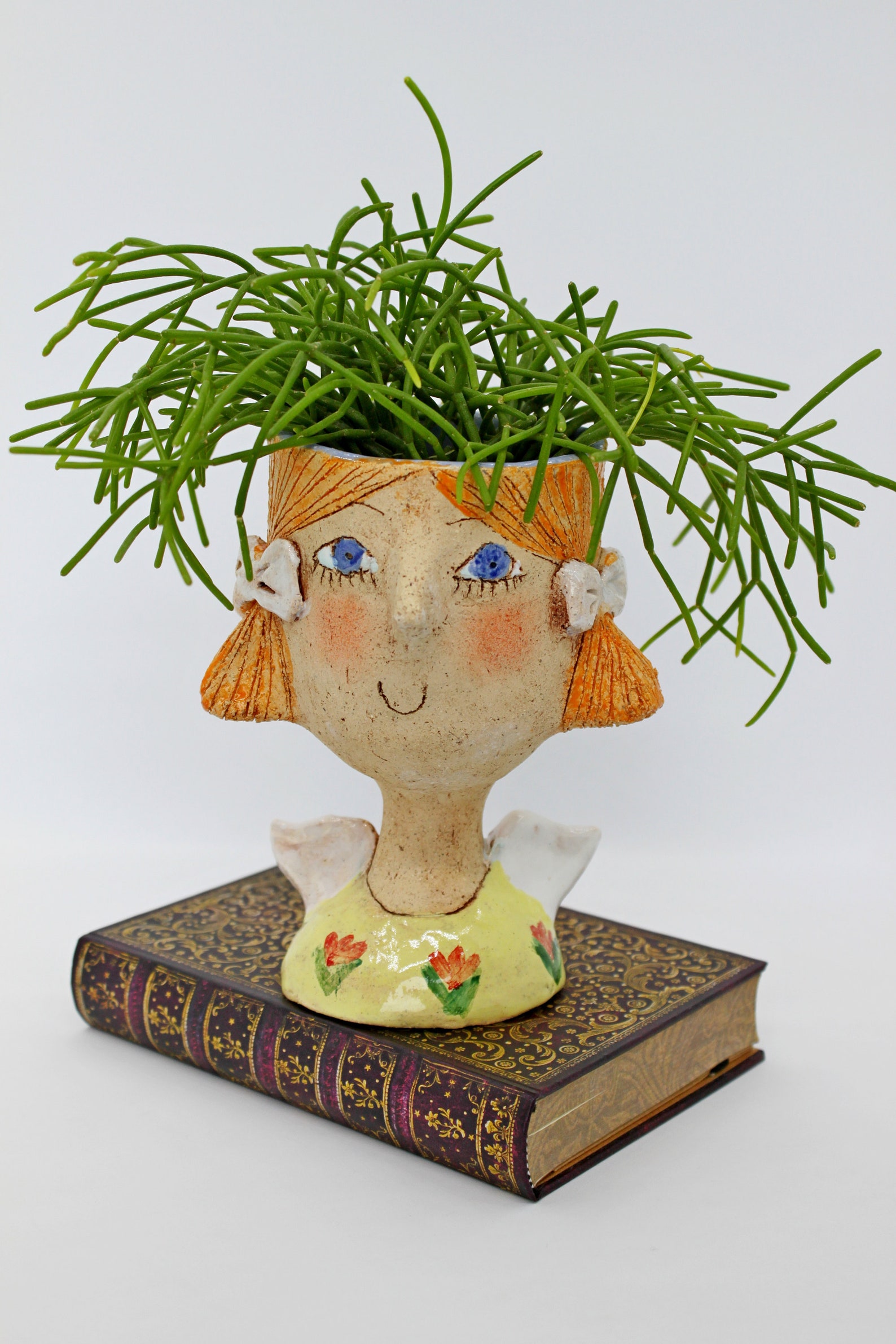 Angel Face Planter Pot Ceramic Angel Head Planter Unique | Etsy