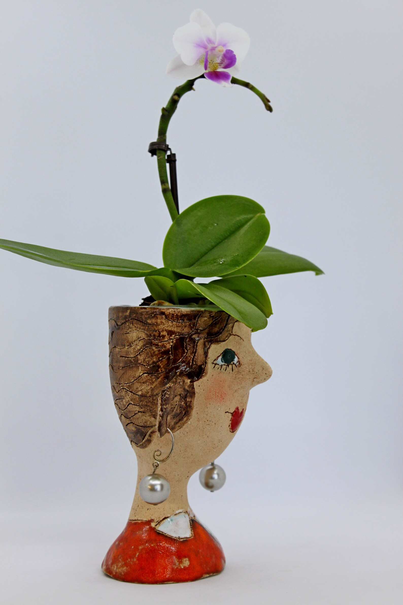 Unique Ceramic Lady Head Planter Pot Lady Face Pot Unique - Etsy