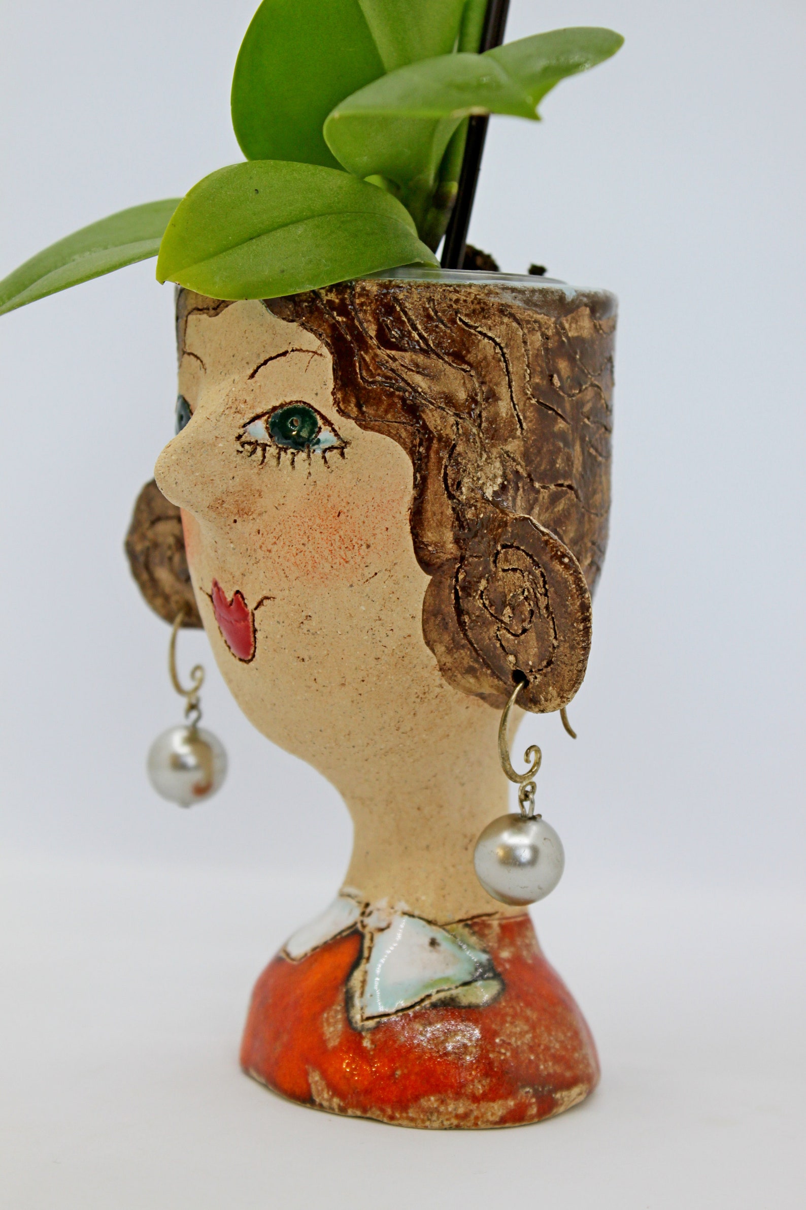 Unique Ceramic Lady Head Planter Pot Lady Face Pot Unique - Etsy