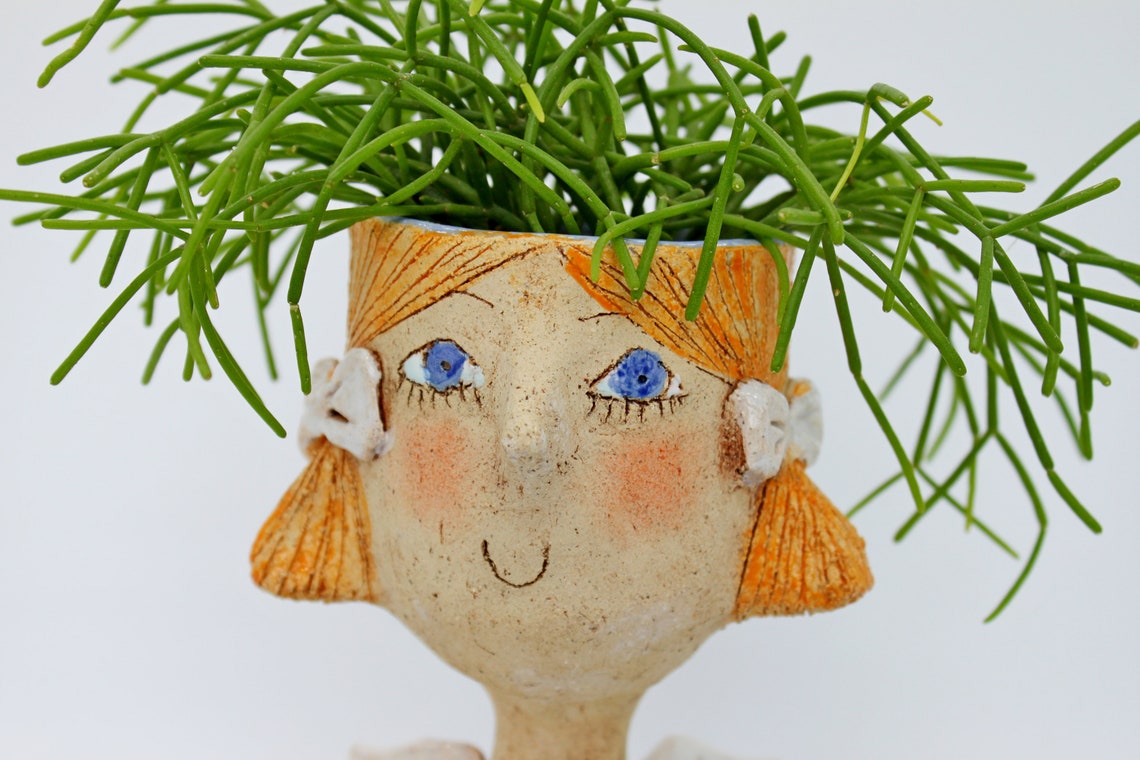 Angel Face Planter Pot Ceramic Angel Head Planter Unique | Etsy