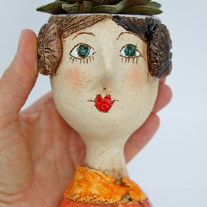 Modern Lady Head Planter Pot Unique Face Flower Pot Succulent - Etsy