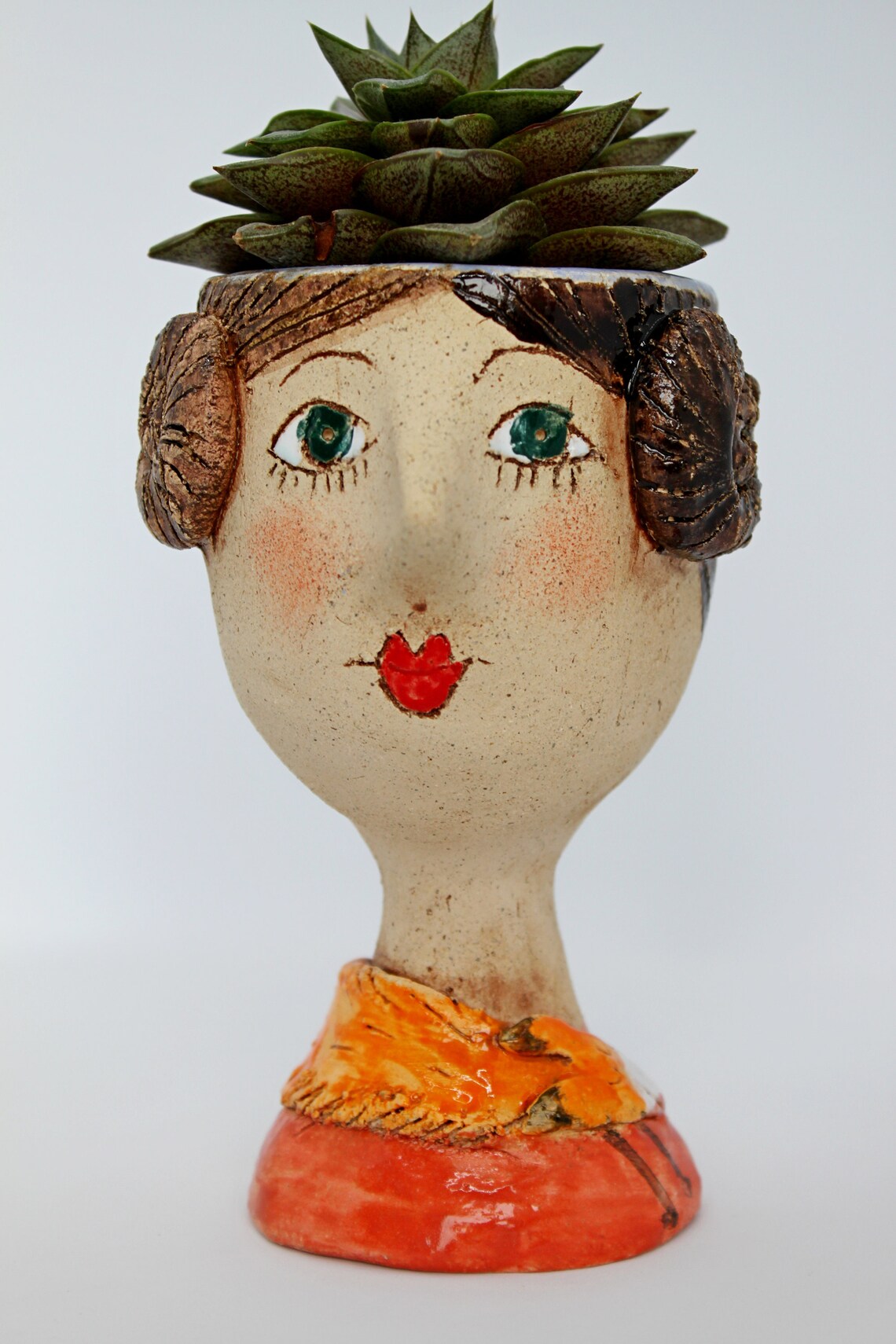Modern Lady Head Planter Pot Unique Face Flower Pot Succulent - Etsy