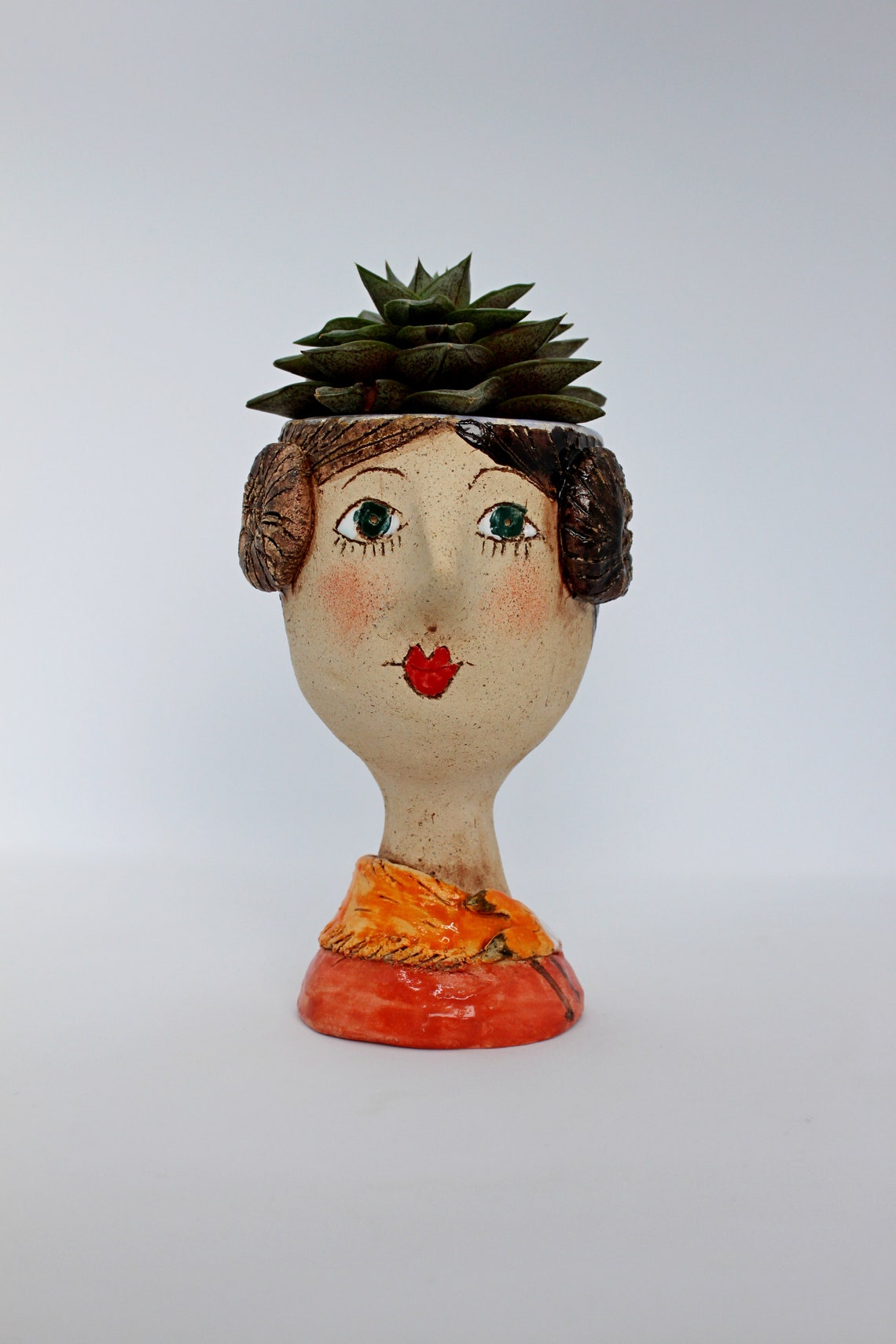 Modern Lady Head Planter Pot Unique Face Flower Pot Succulent - Etsy
