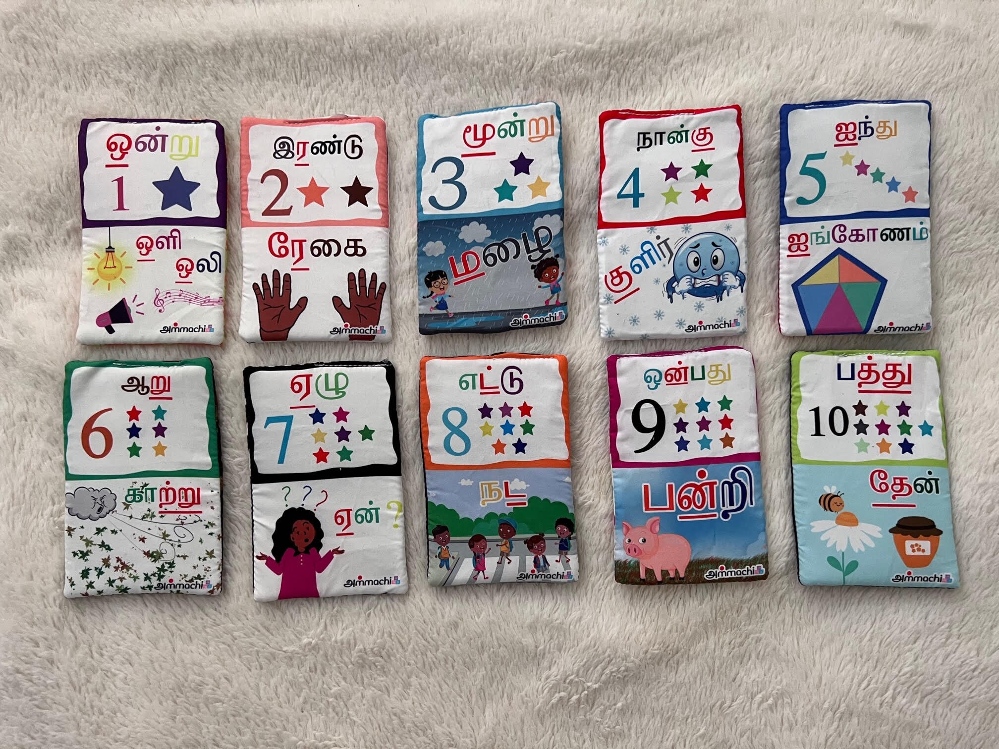 Soft Tamil Flash Cards With Words and Vivid Pictures - Etsy