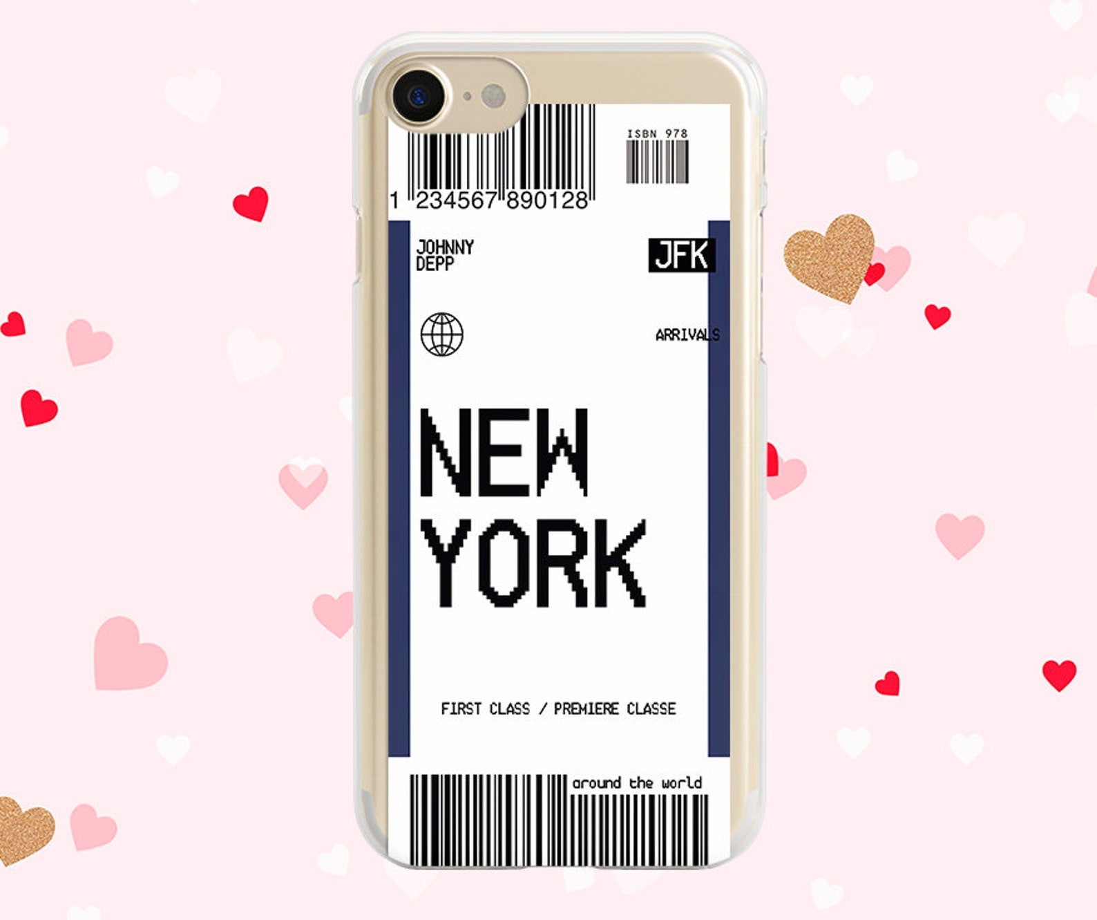 First Class Air Plane Ticket City Name Custom Name Thin Shockproof ...