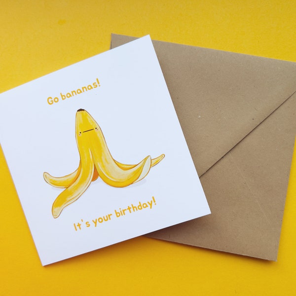Go Bananas Birthday Card - Etsy