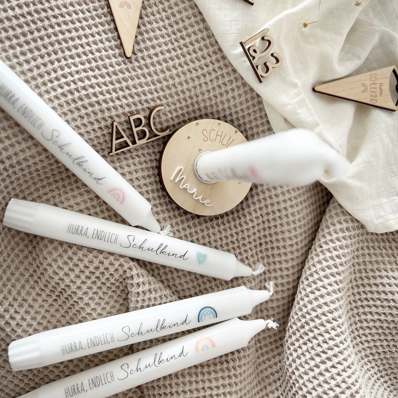 Kerze einschulung - Etsy.de