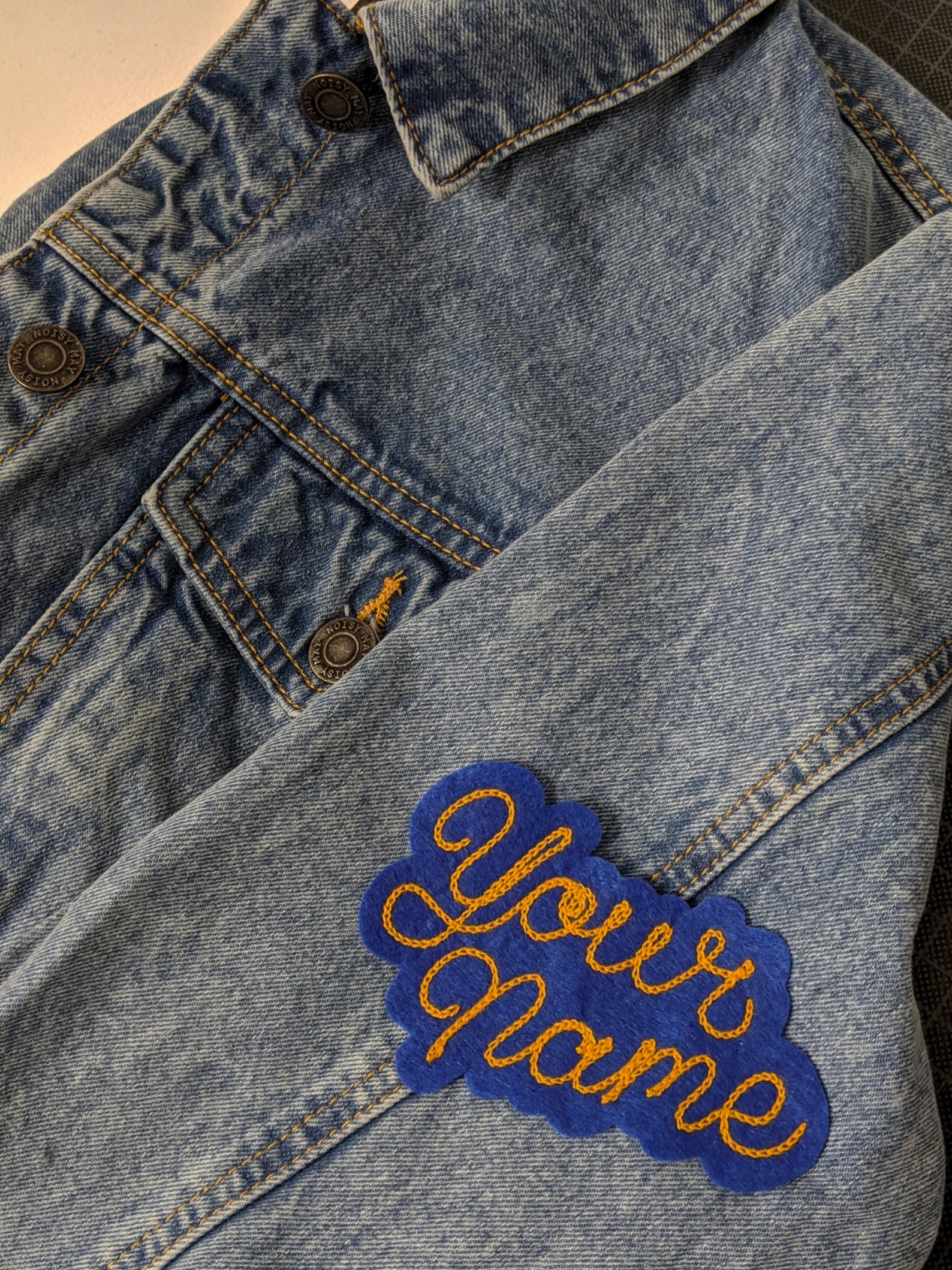 Custom Chainstitch Embroidered Name Patch 'Your Name' | Etsy