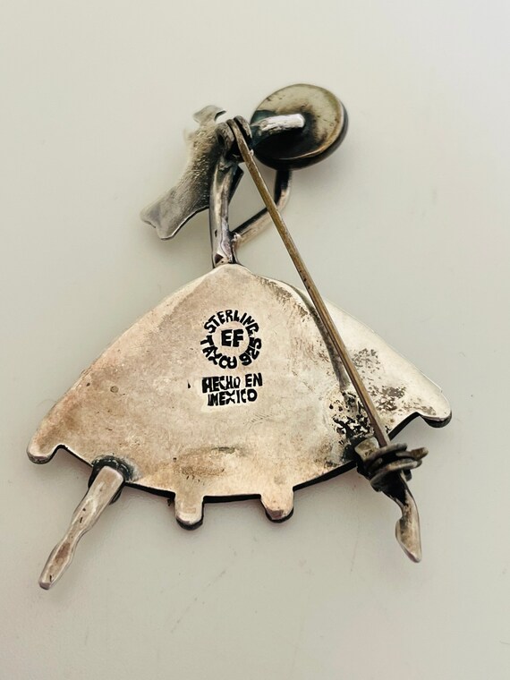 Early taxco sterling silver dancing girl with abalone… - Gem