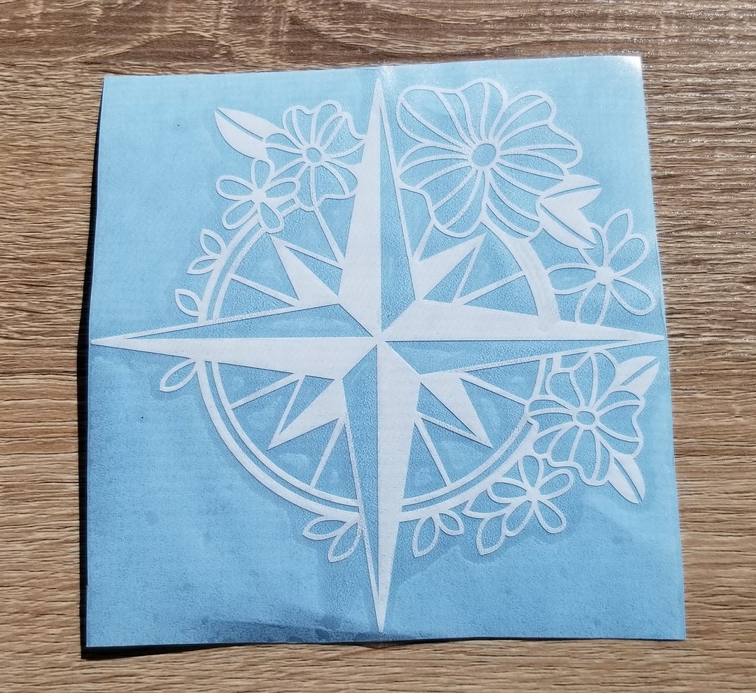 Compass With Rose - Etsy