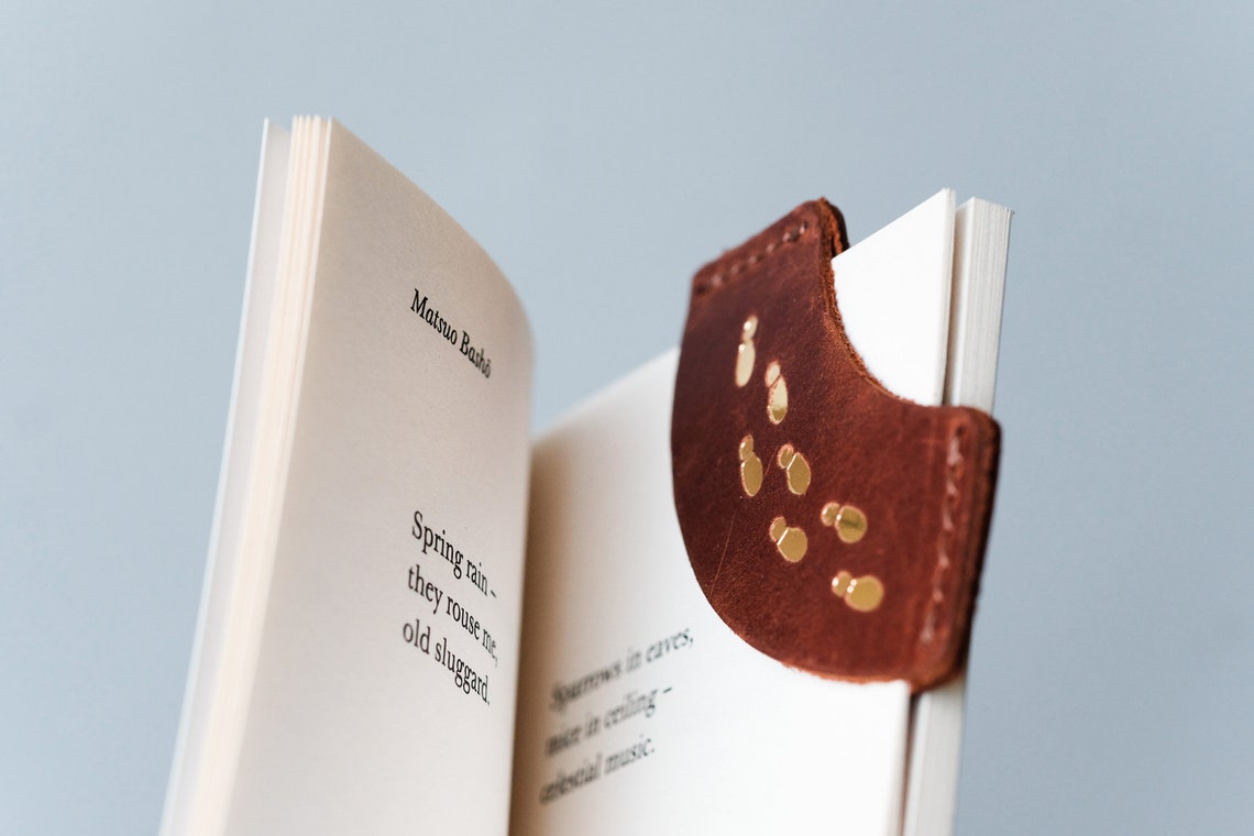 Leather Bookmarkpersonalized Leather Bookmarkbook Lover - Etsy