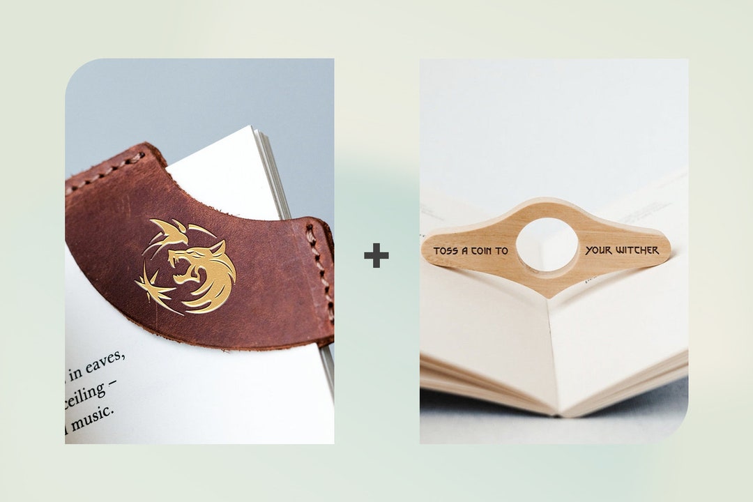 Leather Bookmark and Page Holder Set Set of 2 Bookmark and - Etsy