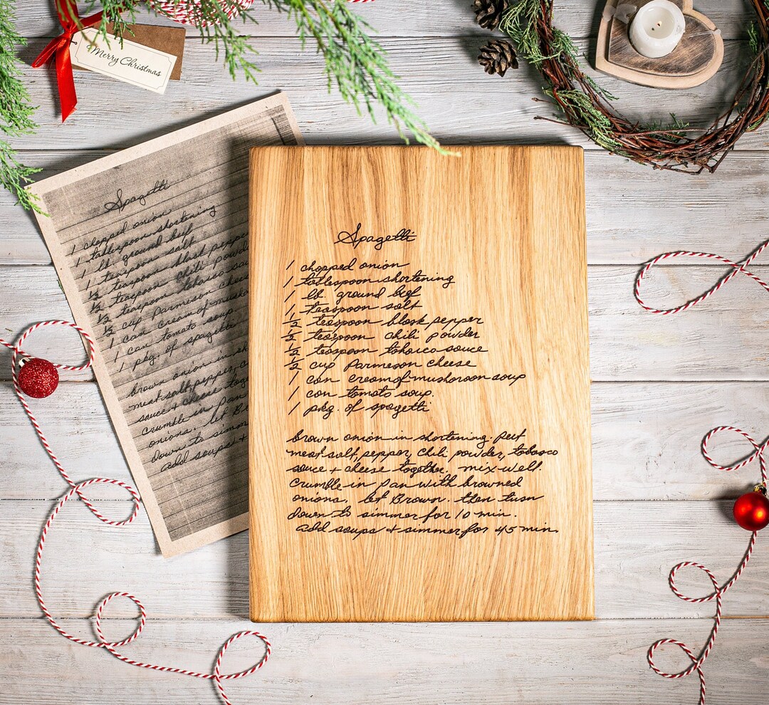 Recipe Cutting Board Personalized Recipe Cutting Board Custom Recipe ...