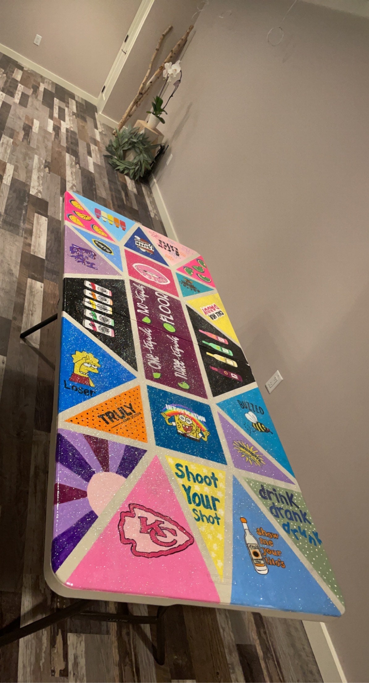 Custom Hand Painted Pong Table - Etsy