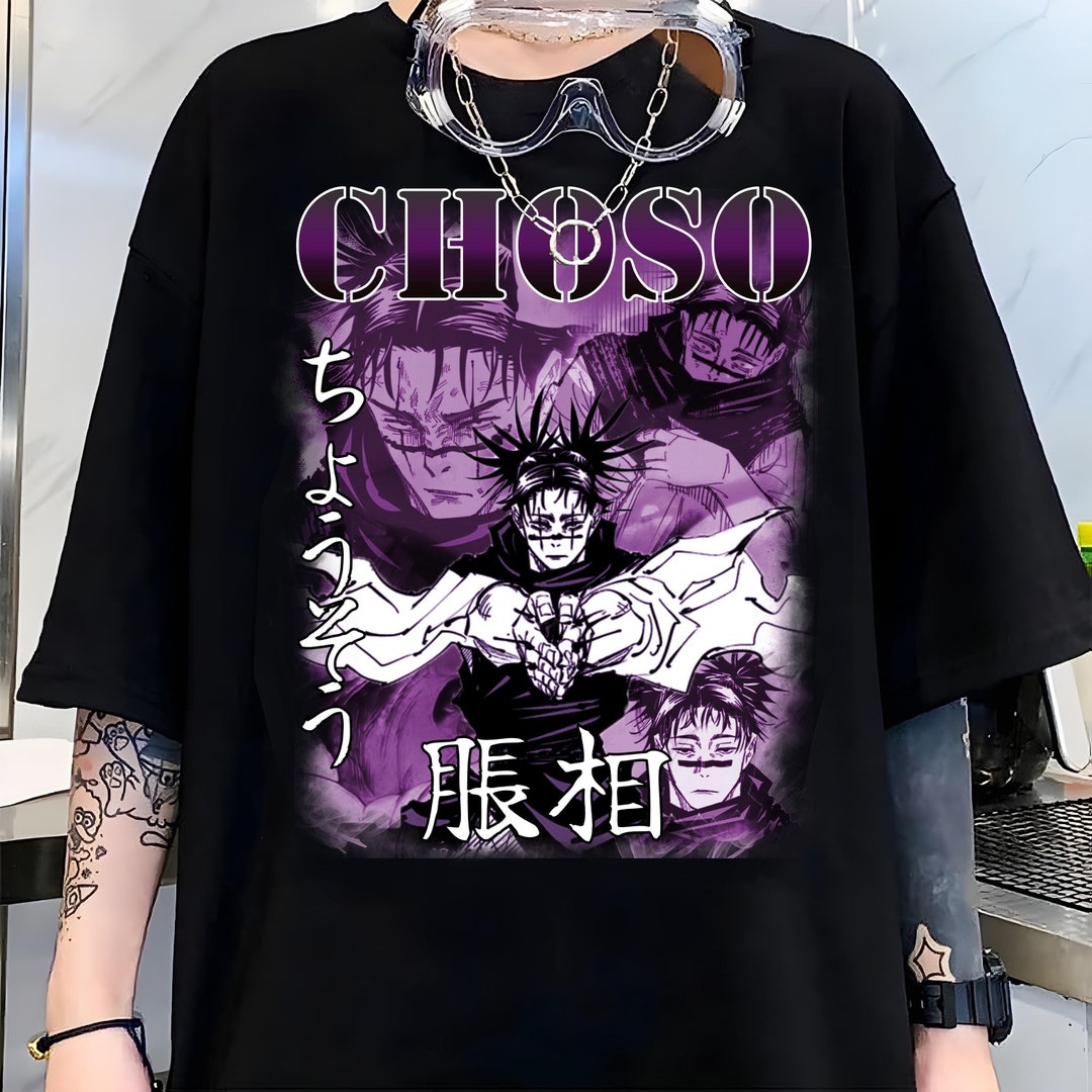 Choso Kamo Kaisen Anime Shirt, Vintage Anime Lover Shirt, Hand Sign ...