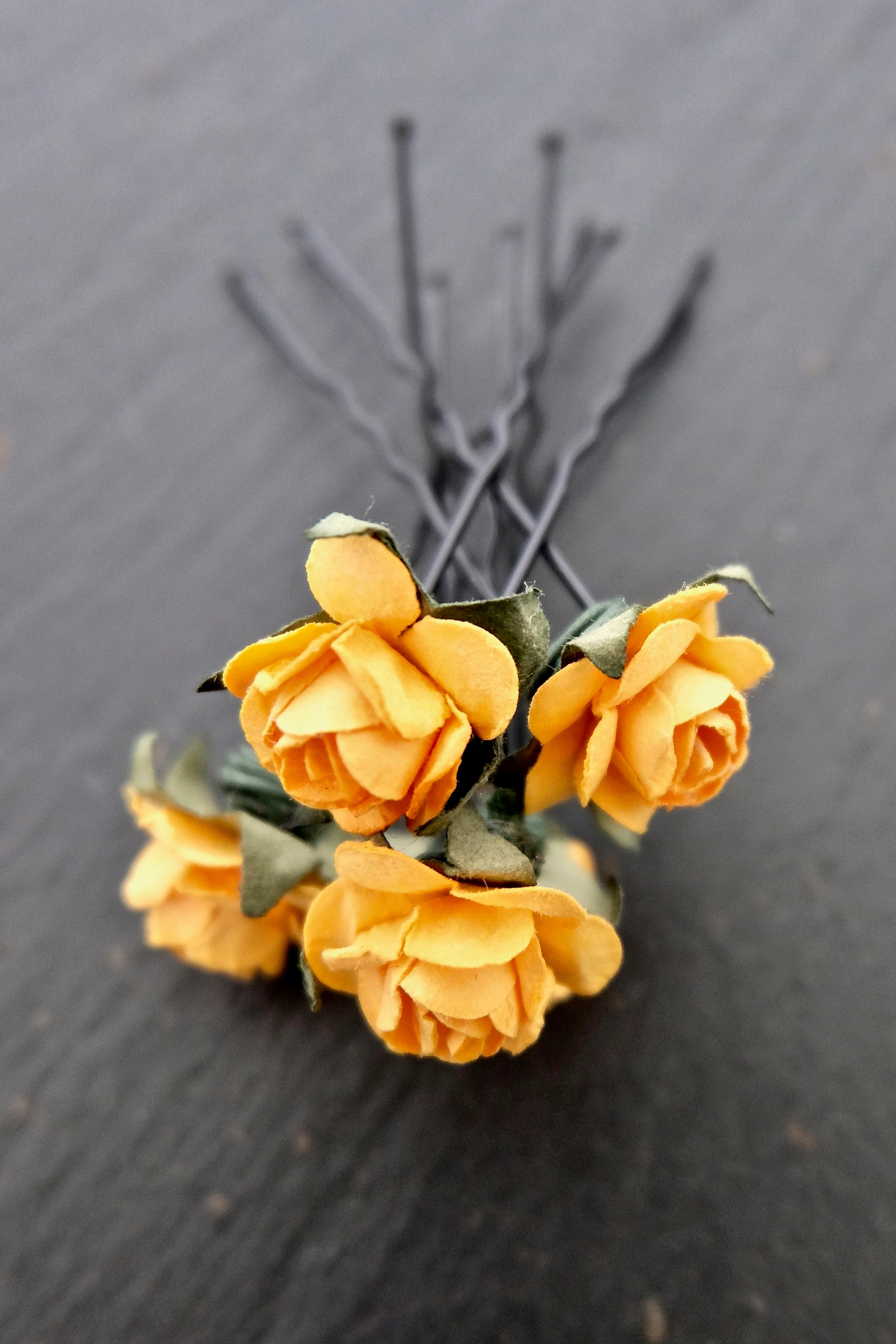 Vintage Flower Bridal Hair Pins Hair Pins Paper Rose Hair Etsy Uk