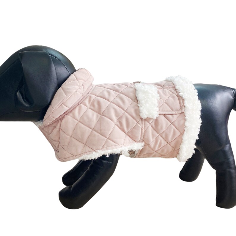 Padded Fur Dog Harness Coat-winter Dog Coat/small Dog - Etsy