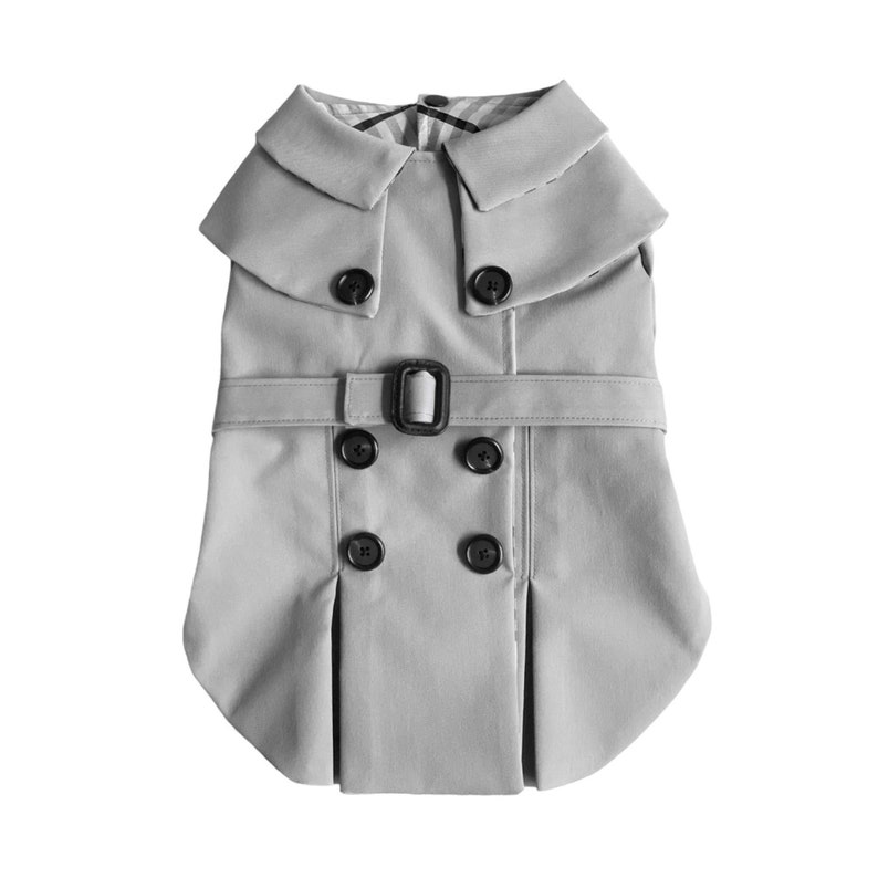 Gray Modern Classic Dog Trench Coat. | Etsy