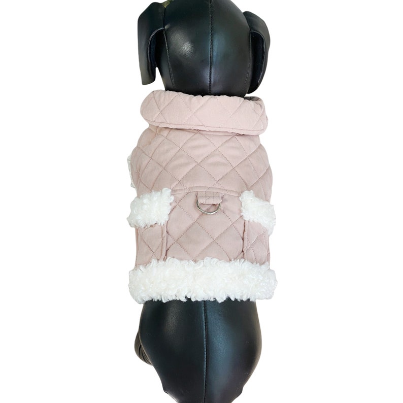 Padded Fur Dog Harness Coat-winter Dog Coat/small Dog - Etsy
