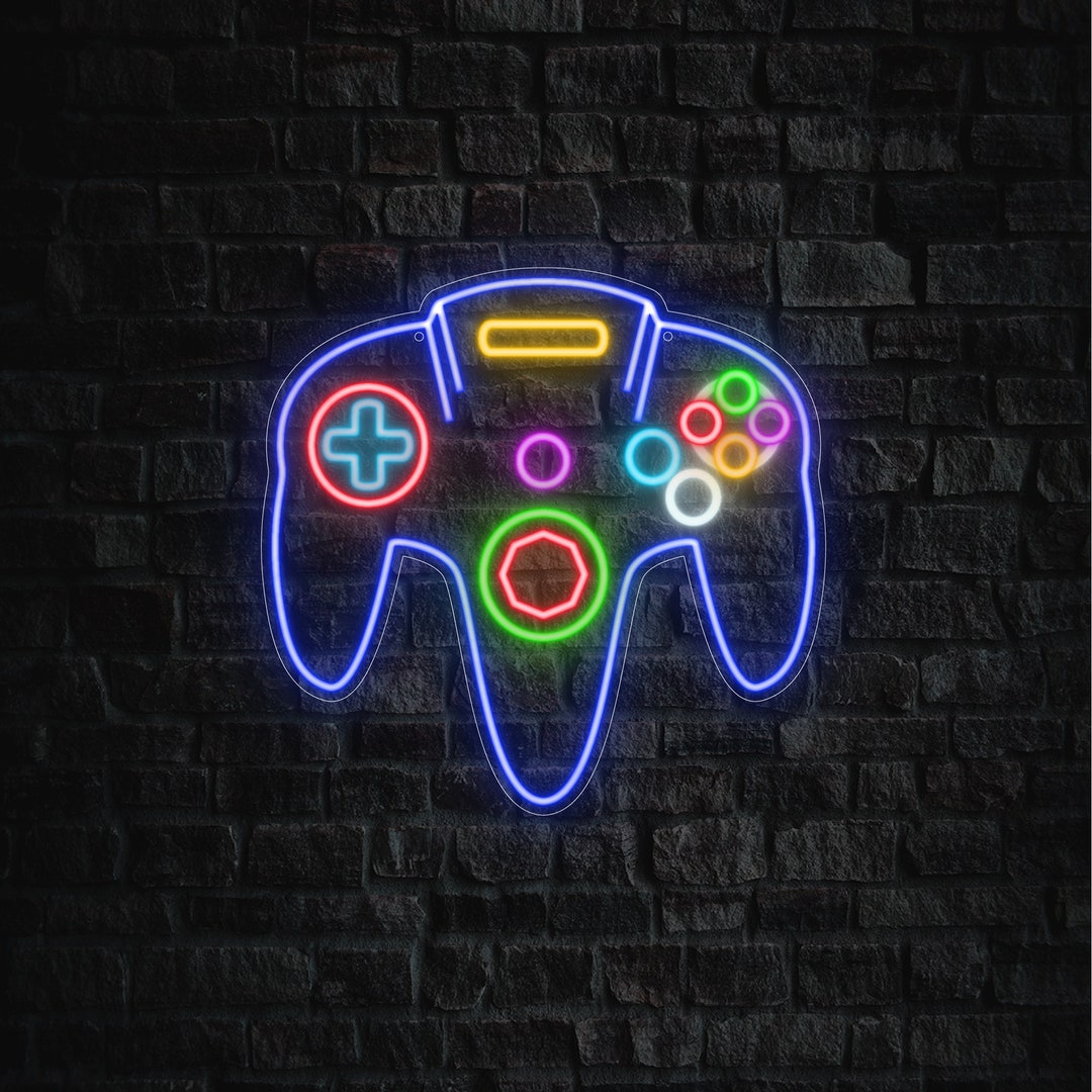 Game Controller LED Neon Sign for Gamer - Teen Boy Wall Room Decor ...