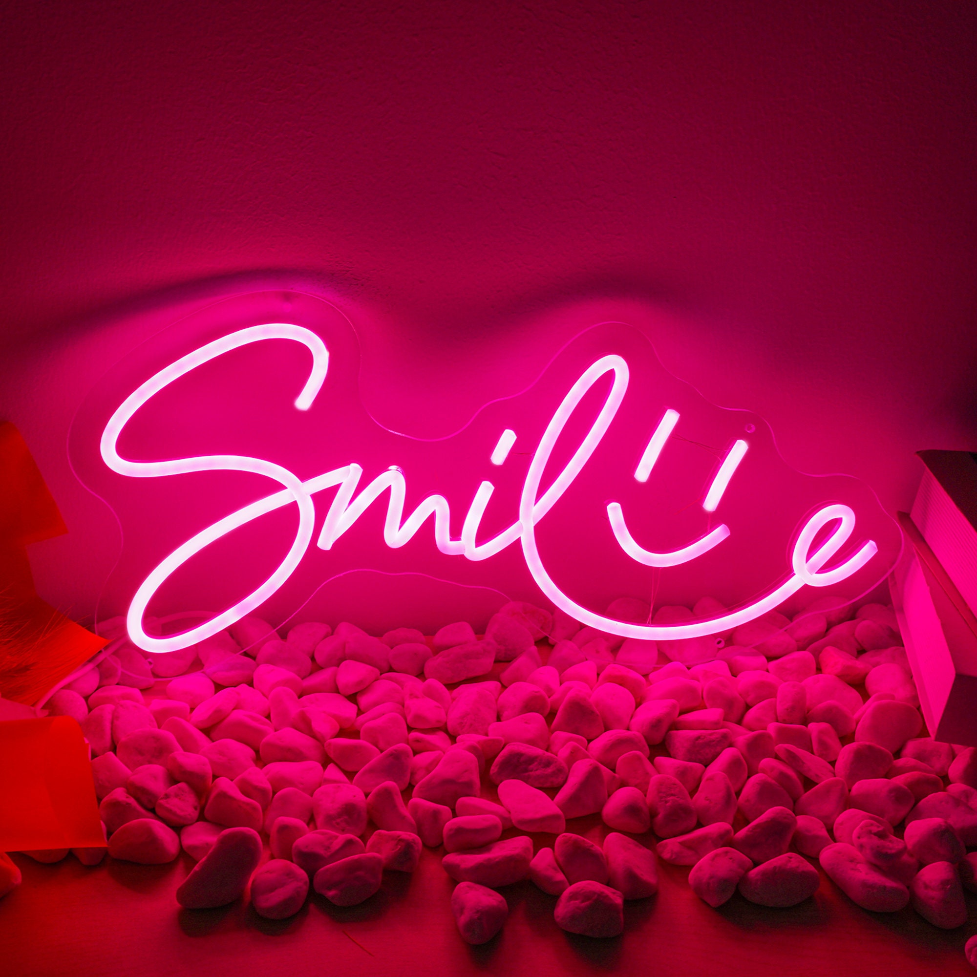 LED Neon Light Signs Wall Decorative Smile LED Lights for Bedroom - Etsy