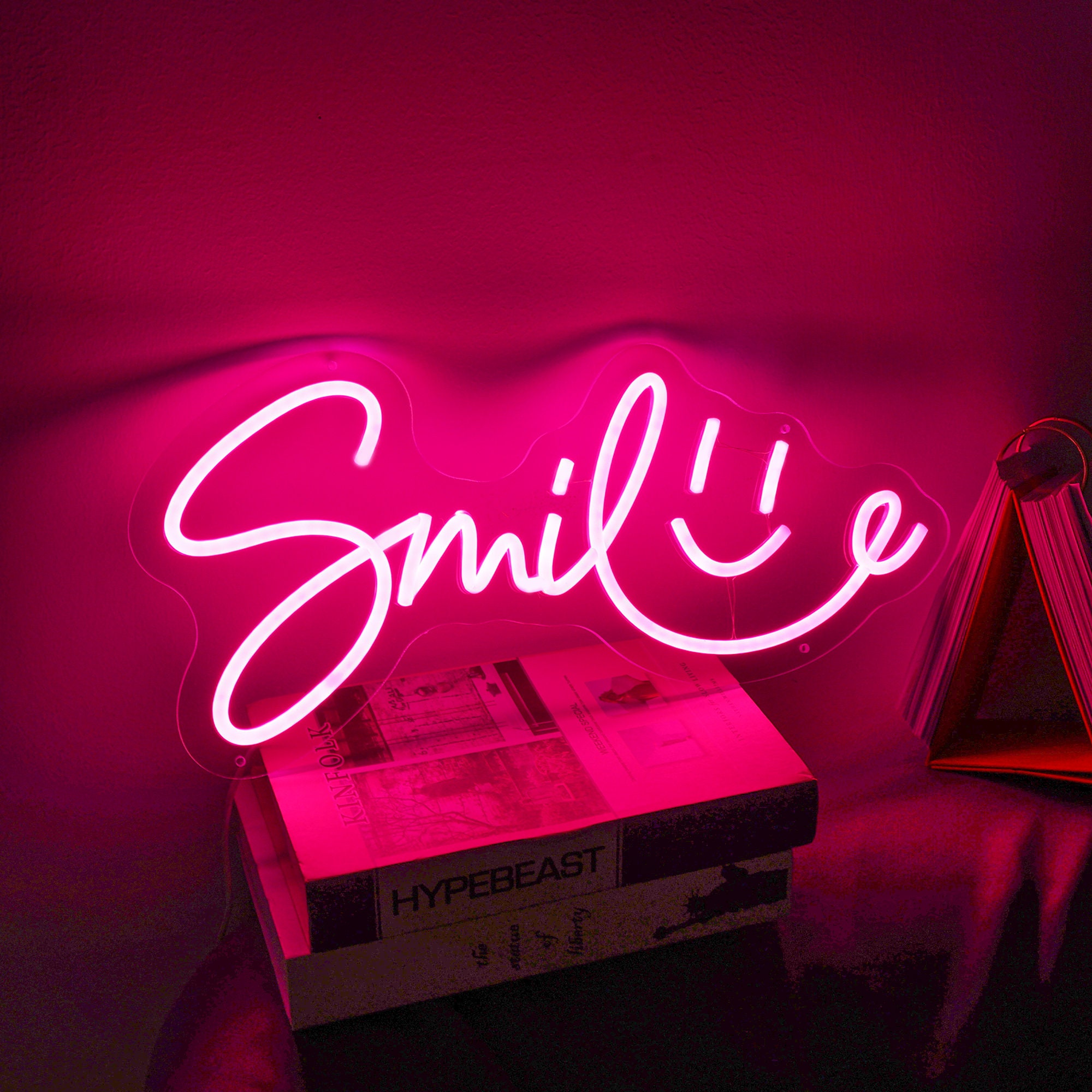 LED Neon Light Signs Wall Decorative Smile LED Lights for Bedroom - Etsy
