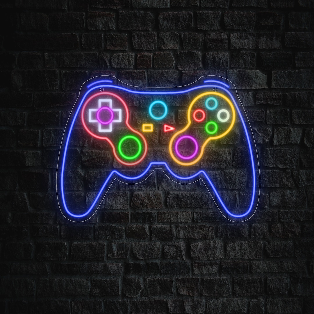 Game Controller LED Neon Sign for Gamer - Teen Boy Wall Room Decor ...