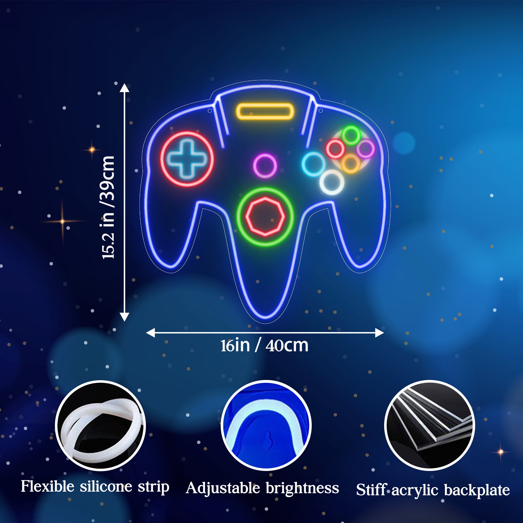 Game Controller LED Neon Sign for Gamer Teen Boy Wall Room Decor Gamer ...