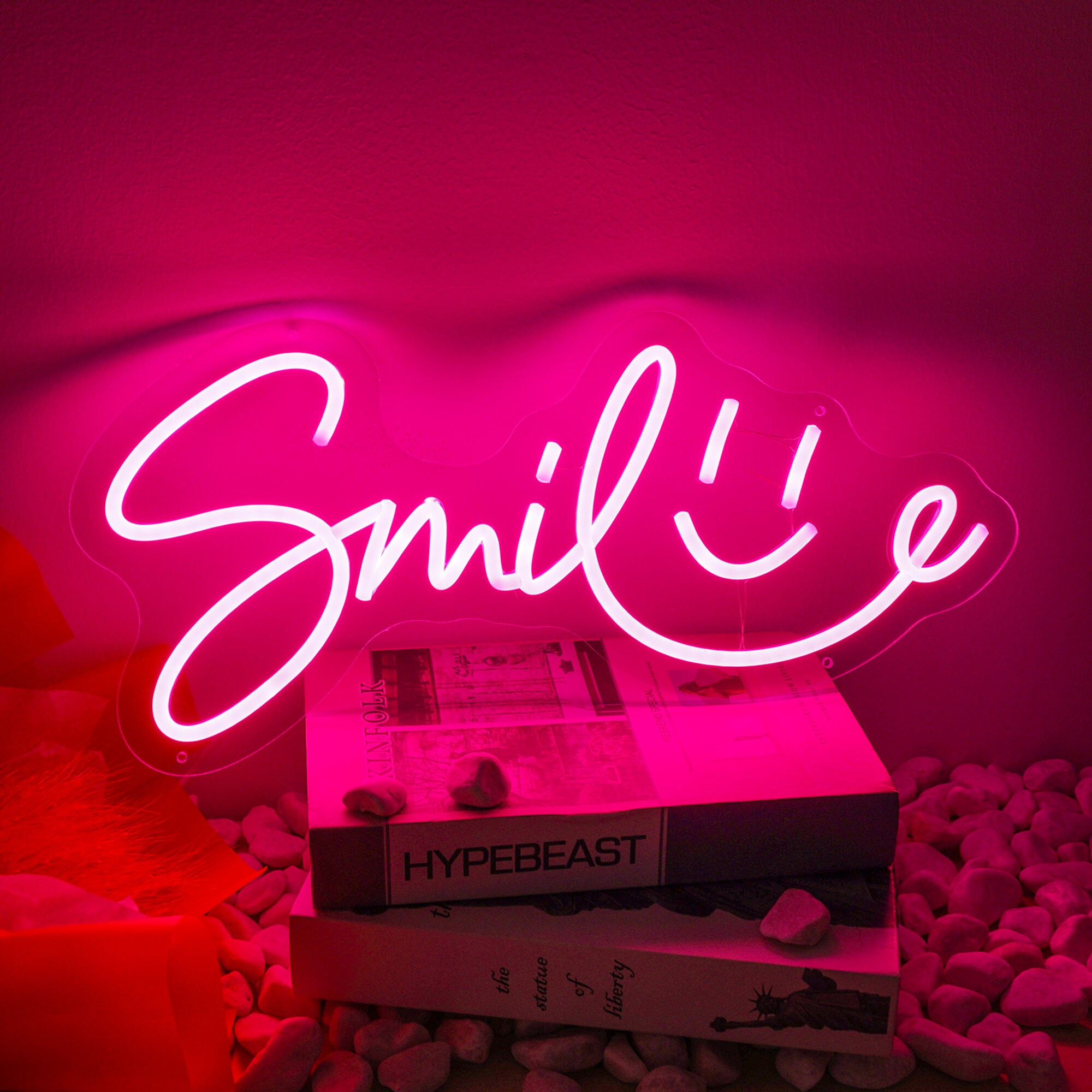 LED Neon Light Signs Wall Decorative Smile LED Lights for Bedroom - Etsy
