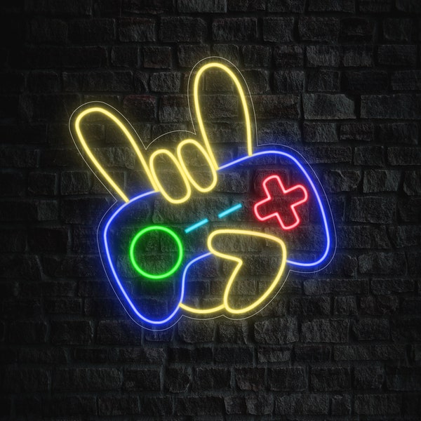 Neon Gamer Sign - Etsy