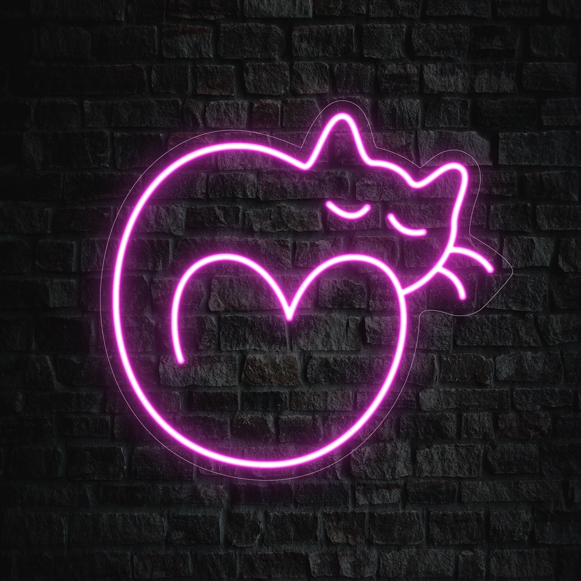 Personalized Custom LED Neon Sign Cat Love Room Decor Neon Bedroom ...