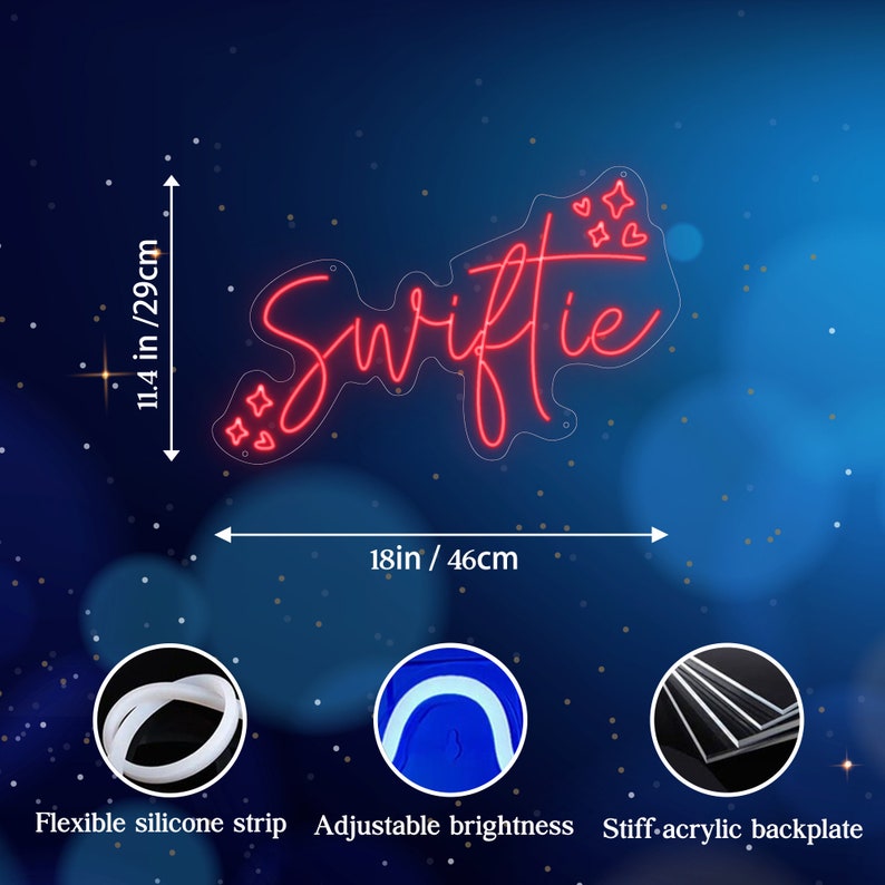 Swiftie Personalized Custom LED Neon Sign Room Decor Neon Bedroom Light ...