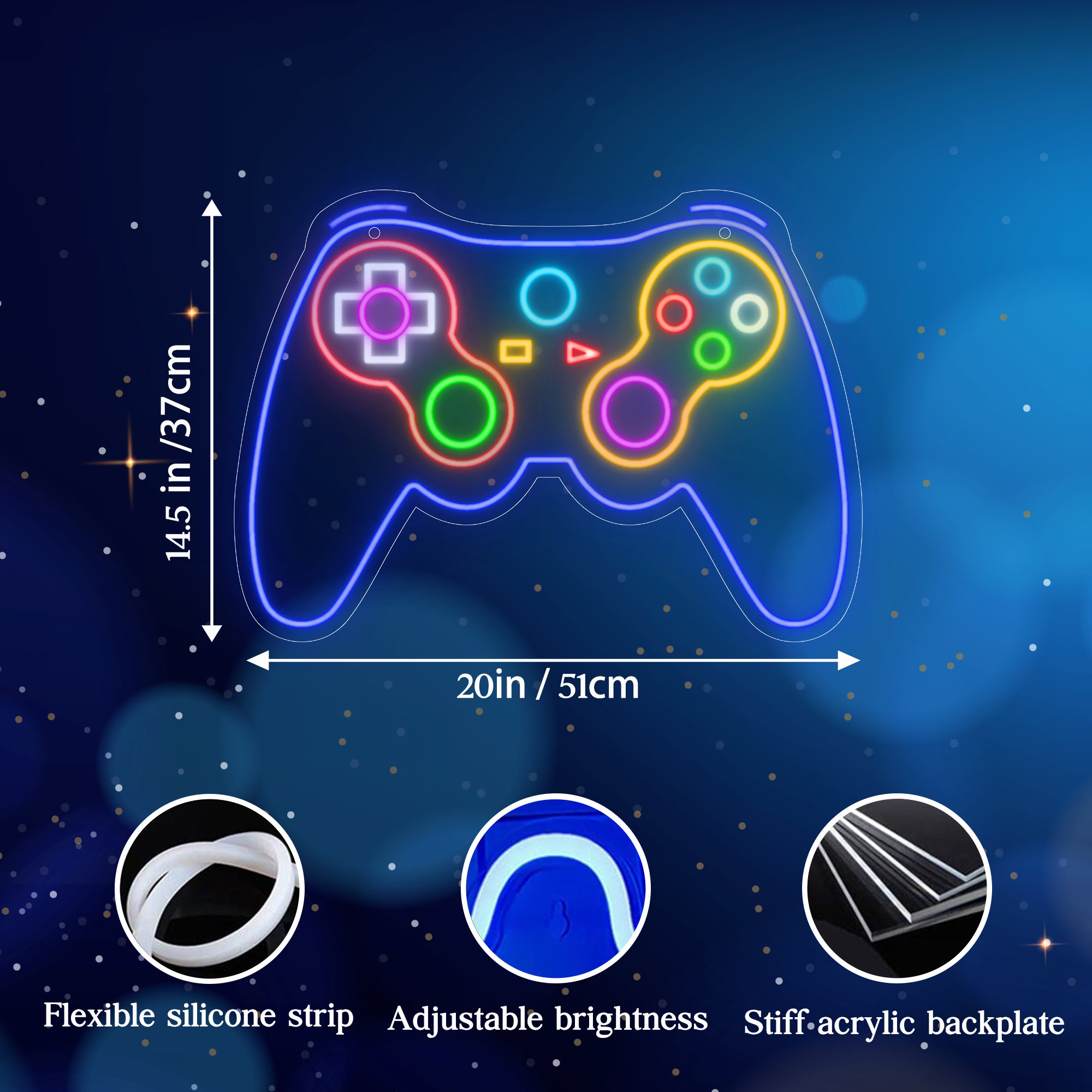 Game Controller LED Neon Sign for Gamer Teen Boy Wall Room Decor Gamer ...