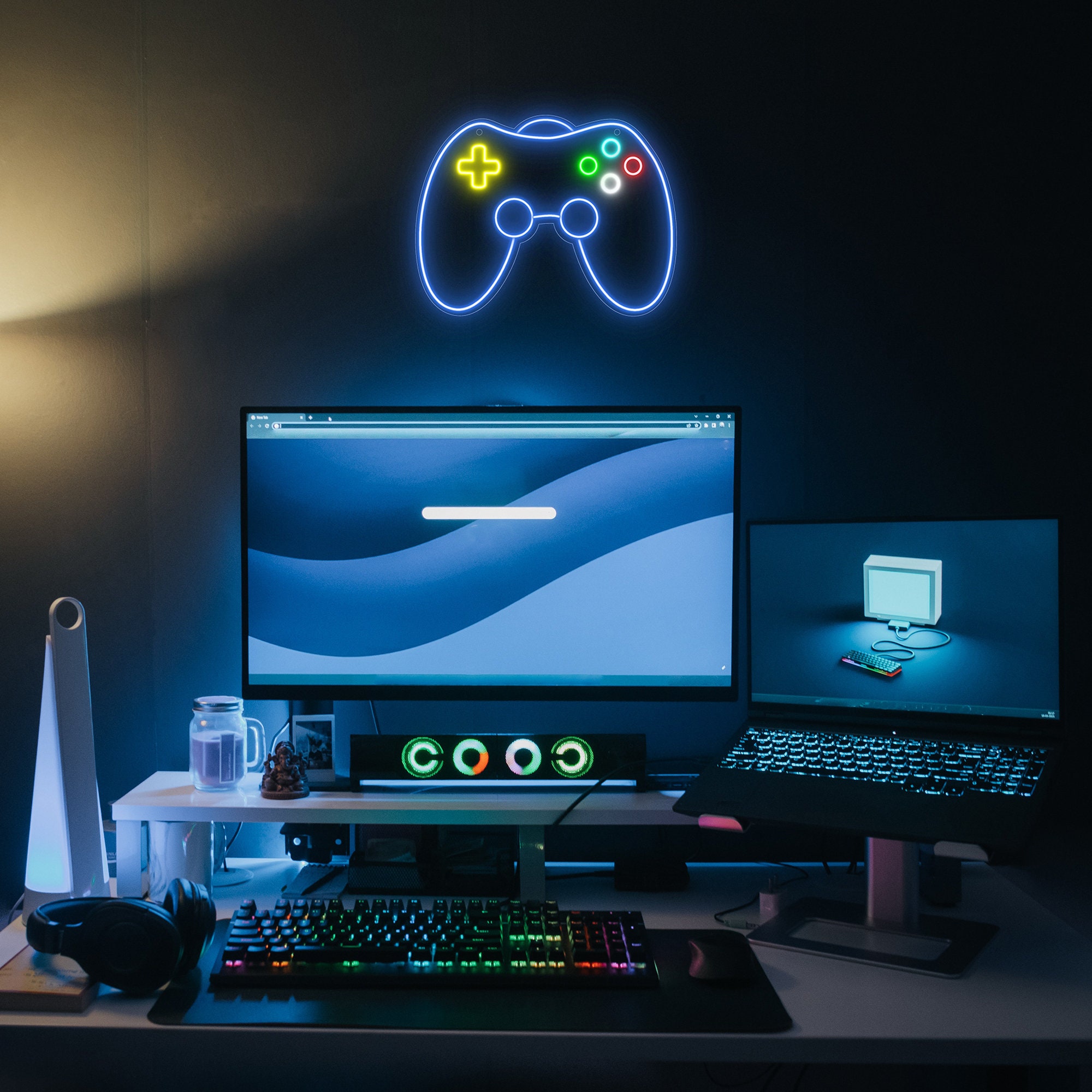 Game Controller LED Neon Sign for Gamer - Teen Boy Wall Room Decor ...