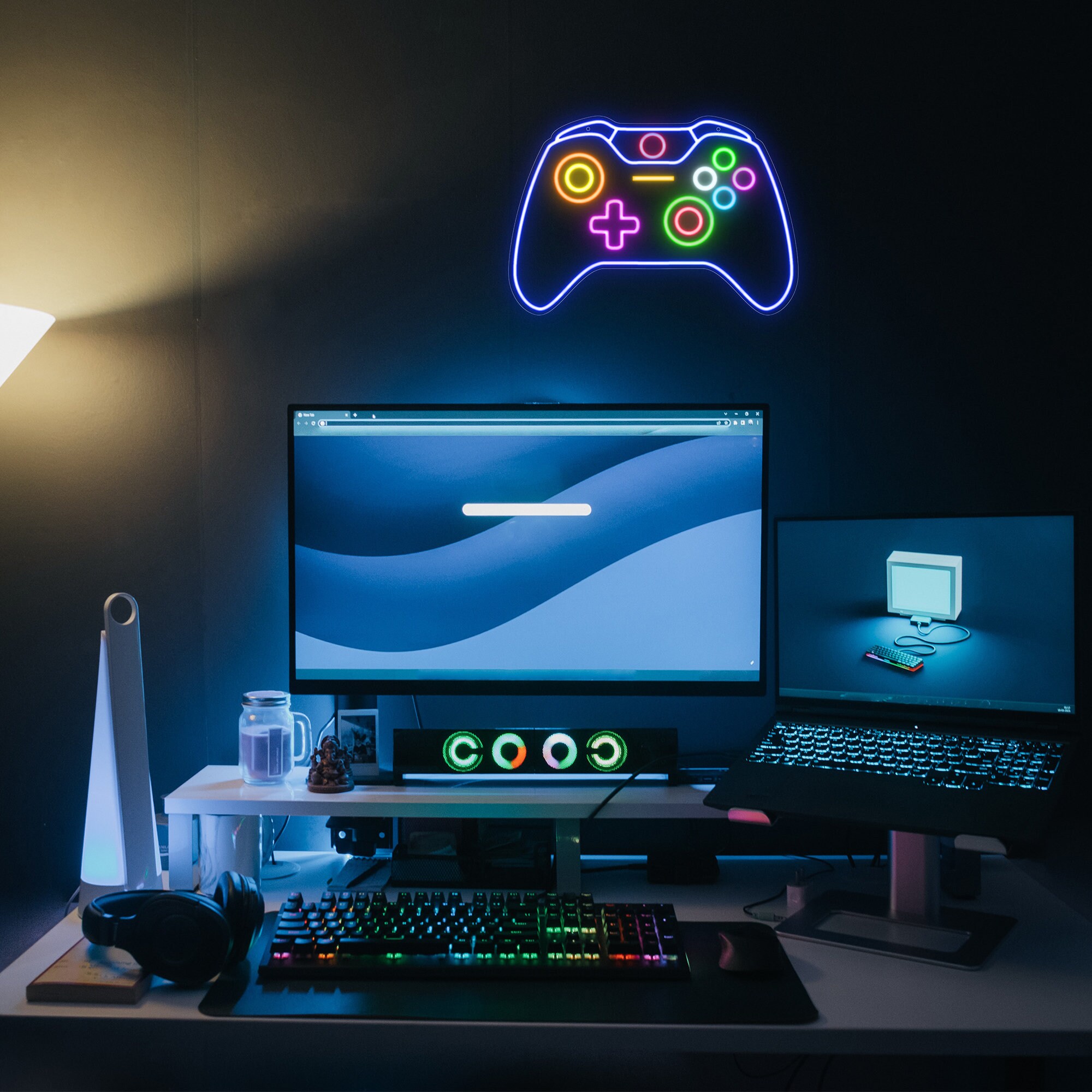 Game Controller LED Neon Sign for Gamer - Teen Boy Wall Room Decor ...