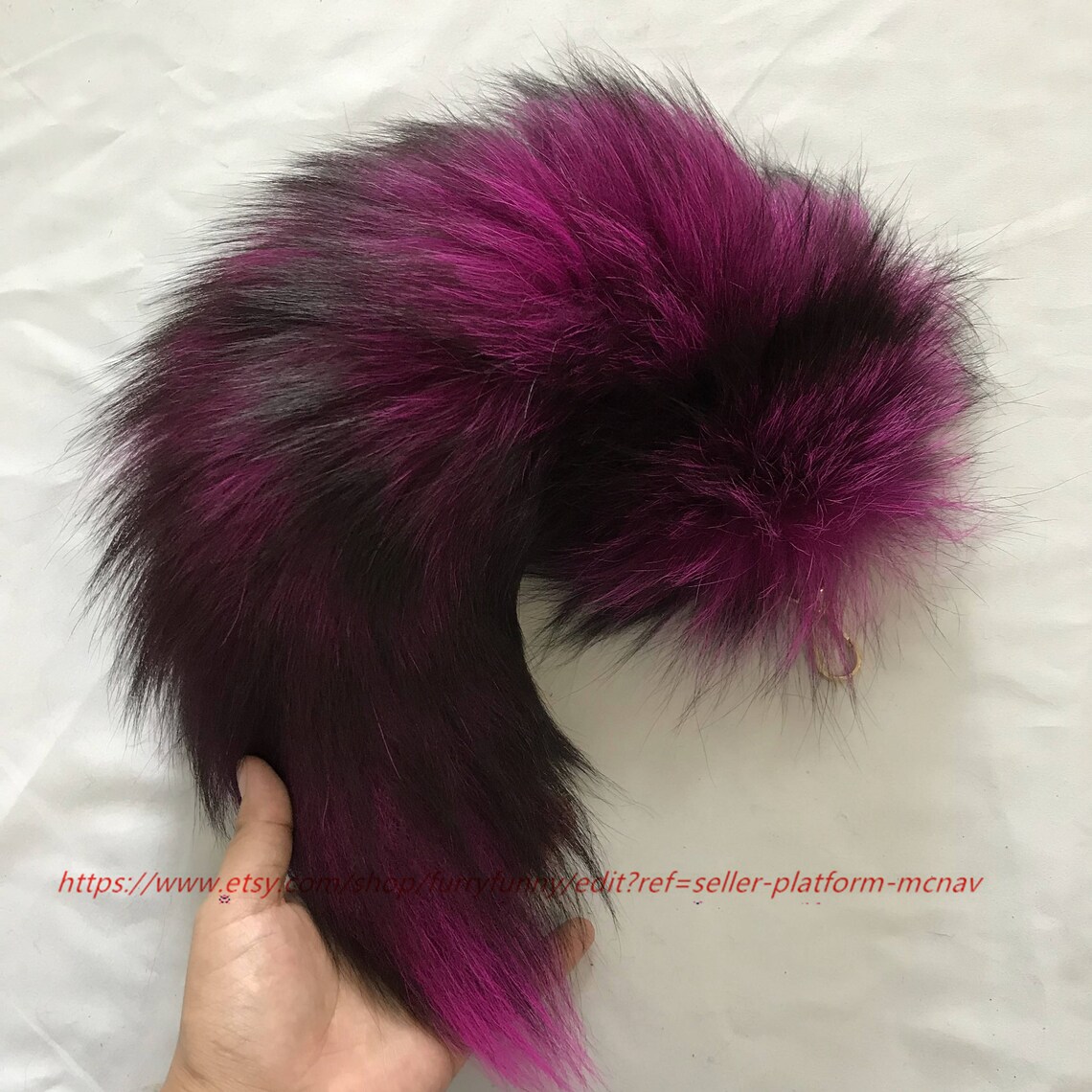 Wholesale 16 40cm Real Fox Fur Tail Hot Pink Fur Tail | Etsy