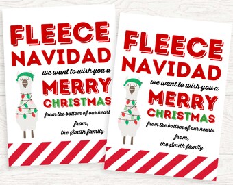 Family Friend Teacher School Staff Employee Holiday PRINTABLE Fleece ...