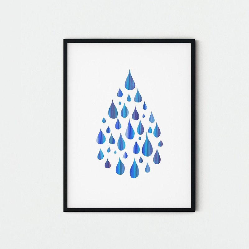 Raindrop Art - Etsy UK